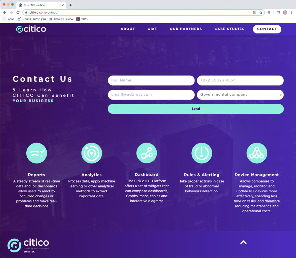 CITICO | H2O Pure Design סיטיקו - IOT Smart City